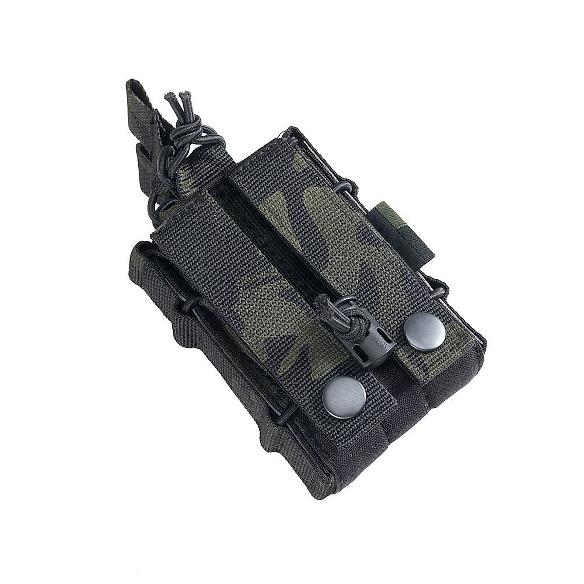 EXCELLENT ELITE SPANKER Open-Top Double Rifle Mag Pouch for M4 M14 M16 G36 AR15 Magazine with Pistol Mag Pouch(Mulcticam,Double Pouch)
