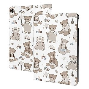 Cartoon Cute Mr. Panda Case Fit for IPad Air 3 Pro 10.5 Inch Case with Auto Sleep/Wake Ultra Slim Lightweight Stand Leather Cases