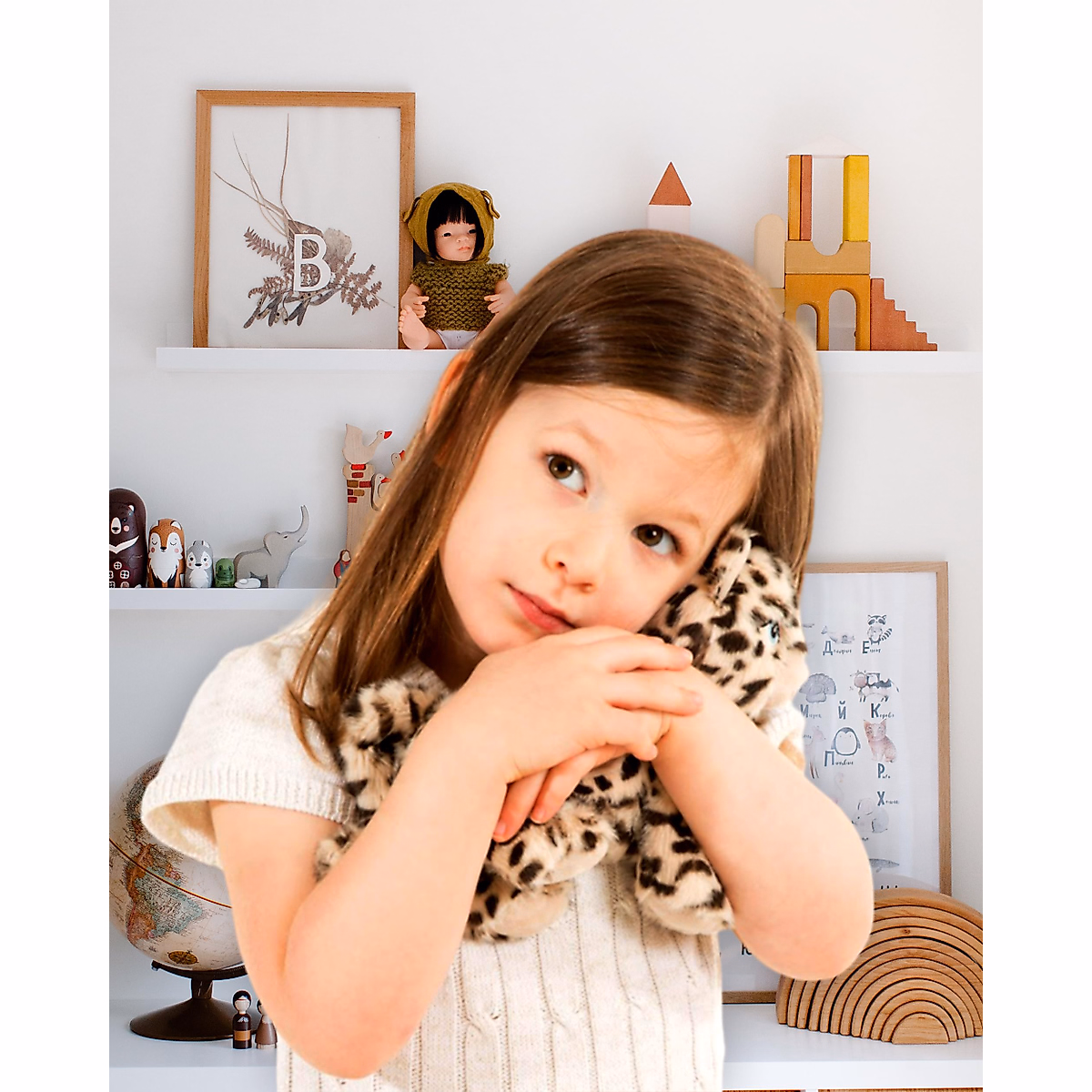 Maison Chic Tooth Fairy Lacey Leopard Tooth Fairy Pillow for Girls w/Book Tooth Pillow for Tooth Fairy Girls Tooth Fairy Gifts for Girls Tooth Fairy Doll