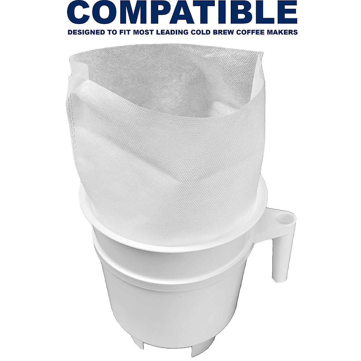 (20 Pack) Cold Brew Coffee Filters, 12" x 13" Compatible With Leading Cold Brew Coffee Makers