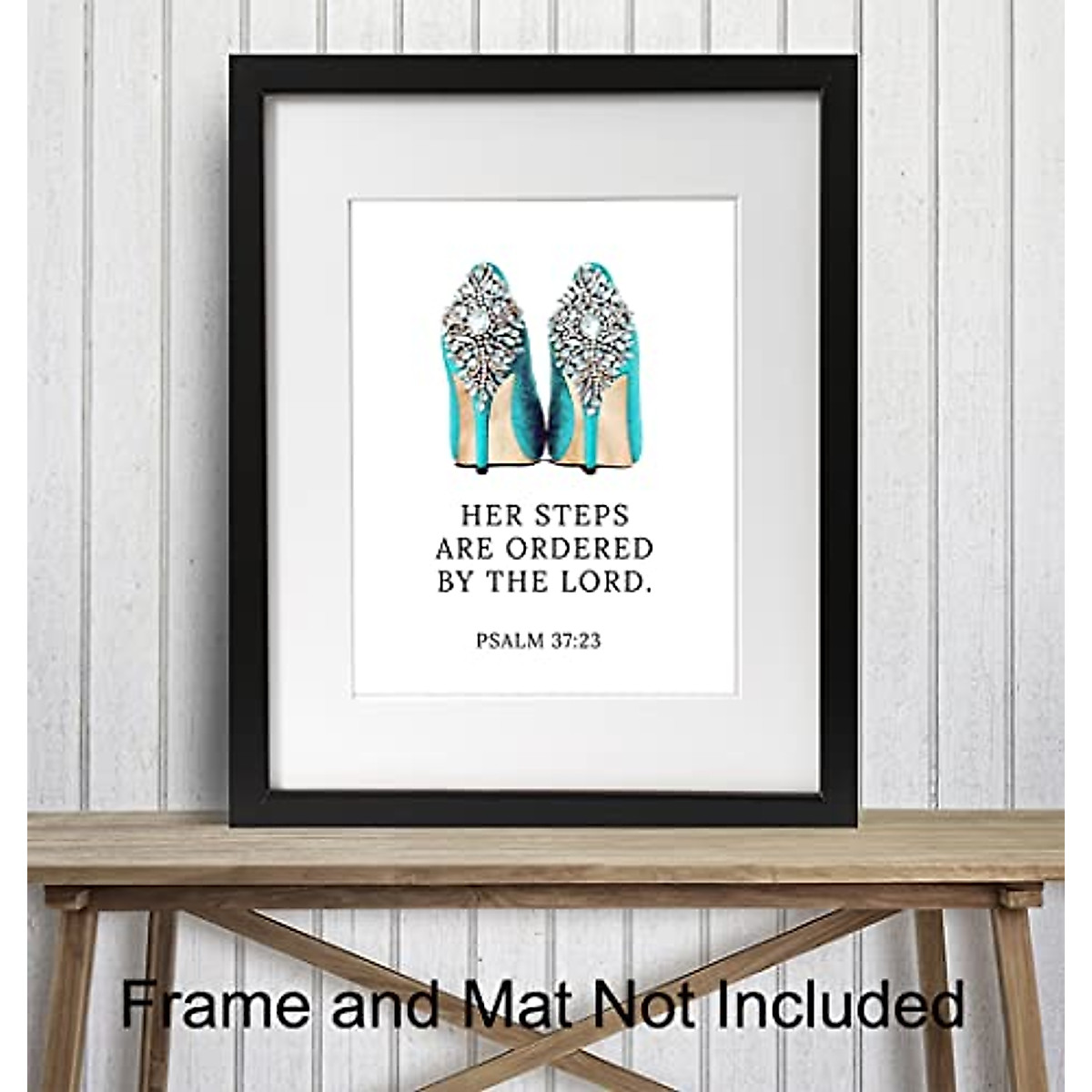Glam Christian Gifts for Women - Religious Wall Decor - Bible Verses Wall Decor- Holy Scriptures Wall Art - Spiritual Gifts- Inspirational Quotes - Light Blue - Catholic Gifts Women - God Wall Decor
