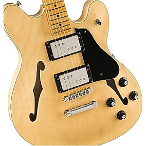 Squier Classic Vibe Starcaster Electric Guitar, with 2-Year Warranty, Natural, Maple Fingerboard