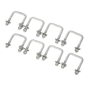 MEILIANJIA (8) Boat Trailer U-Bolt Galvanized Square 1/2" Dia x 3 1/16" x4 5/16"