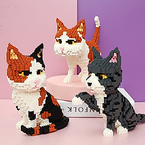 Uvini Adult Building Set, Blocks Pets, Micro Bricks Cat Animal Toy for Kids 10,11, 12, 13, 14, Teens or Adult, 1300 Pieces (1301)
