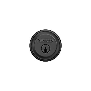 Schlage B60 N 622 Deadbolt, Keyed 1 Side, Highest Residential Security, Matte Black
