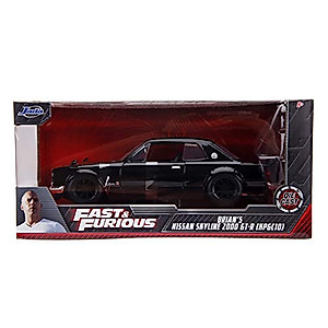 Jada Toys Fast & Furious 1:24 Brians's Nissan Skyline 2000 GT-R Die-cast Car, Toys for Kids and Adults (JA99686) , Black