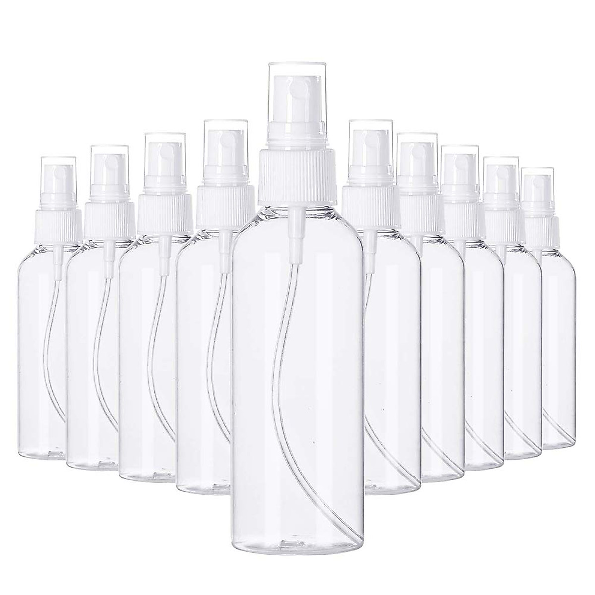 WUMONI10 Pack Spray Bottles 4Oz Clear Liquid Empty Refillable Container Pocket Size Mini Sprayer Set Mini Spray Bottles for Plastic Reusable Empty Small Spray Bottle Travel for Essential Oils Makeup