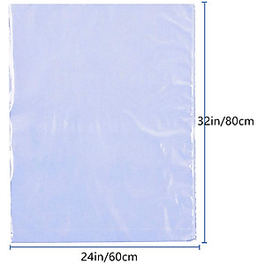 HappyBeeYo 100PCS Shrink Wrap Bags for Gift Baskets,24x32in 2 Mil Thick PVC Heat Shrink Bags Large Cellophane Wrap for Packaging,Gift Wrapping