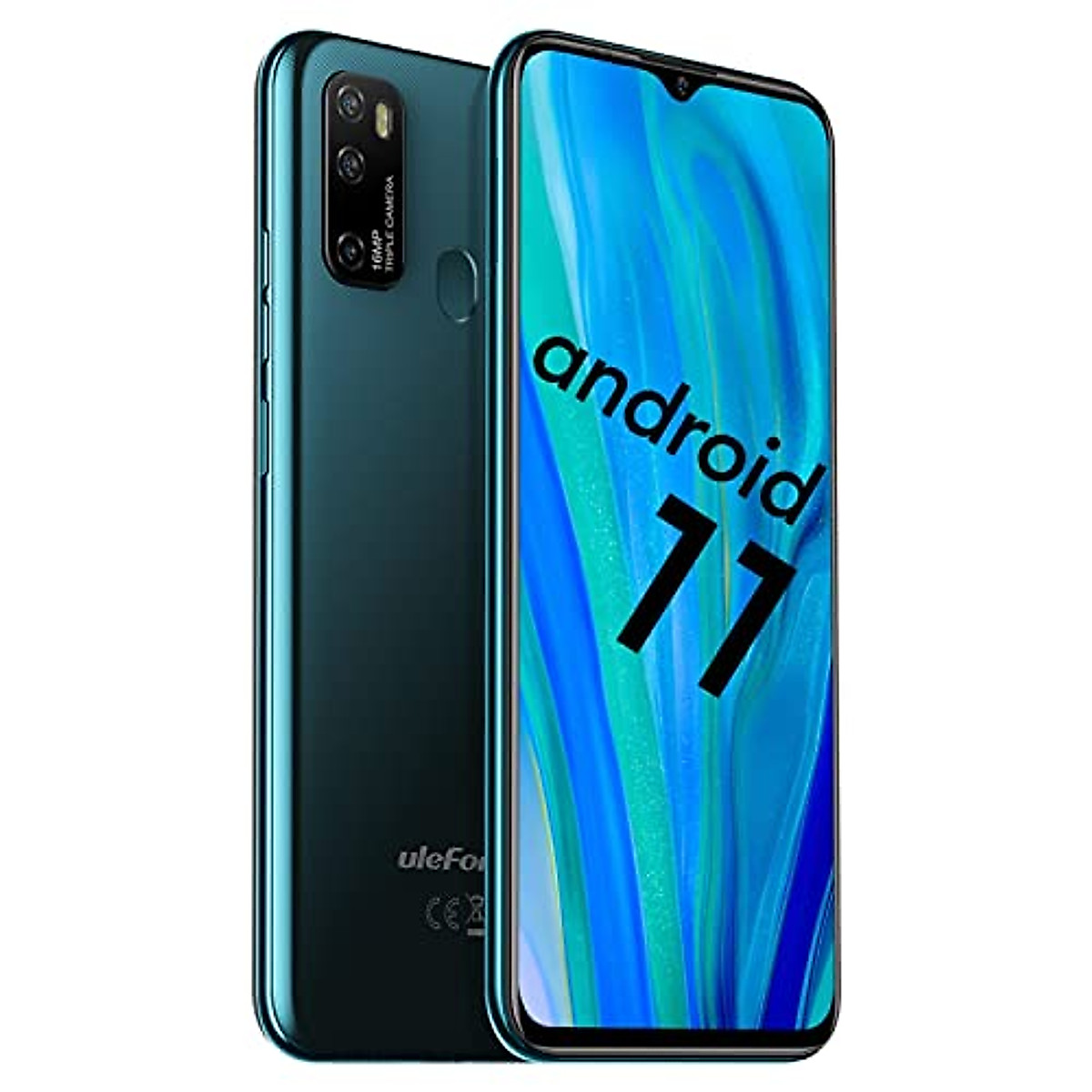 Ulefone Unlocked Smartphones Note 9P Android 11 Unlocked Cell Phones, Triple Rear Camera Triple Card Slots, 6.52" Waterdrop Full-Screen Dual SIM Phones, 4500mAh Global Bands, US Version - Green
