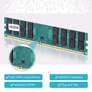 DDR2 Ram, 4GB 800MHz PC2-6400 DDR2 RAM 240-Pin 1.8V, DDR2 Memory Module for Desktop Computer Memory Module