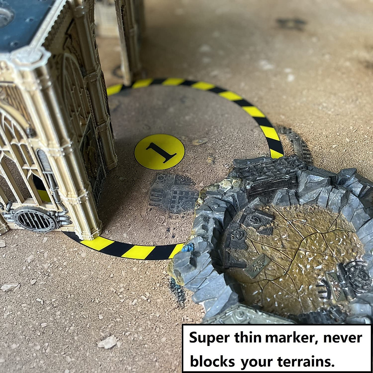 Jucoci Objective Point Markers 6PCS Set Objective Marker Compatible with WH40k Wargame (Miniature Not Included)