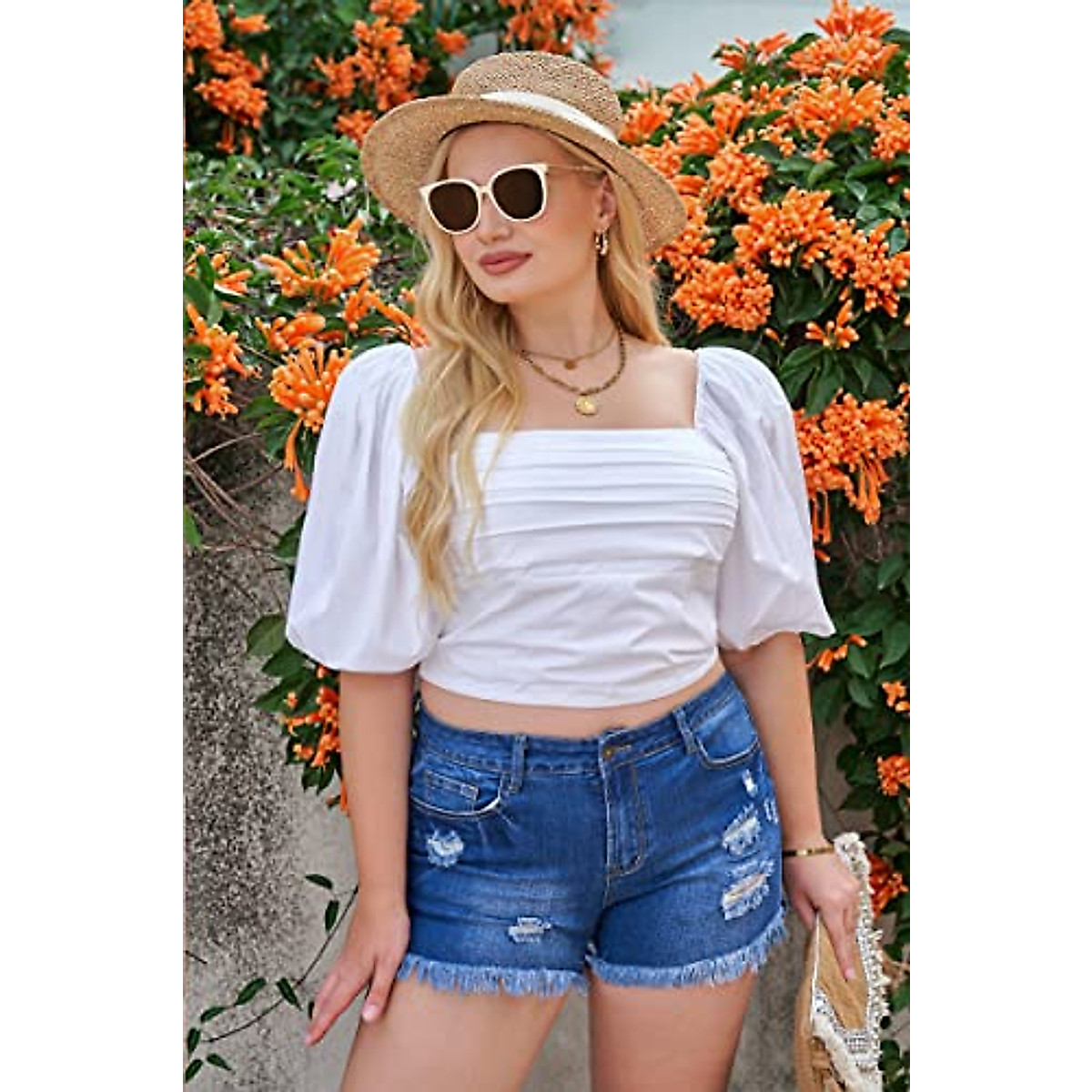 Women's Mid Rise Ripped Denim Shorts Frayed Raw Hem Jean Shorts Casual Shorts, Size XXL