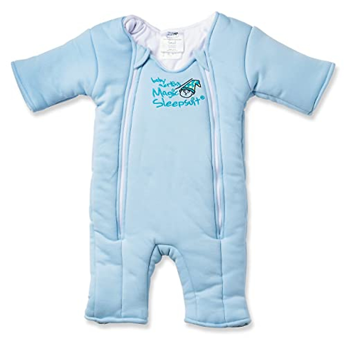 Baby Merlin's Magic Sleepsuit - 100% Cotton Baby Transition Swaddle - Baby Sleep Suit - Blue - 3-6 Months