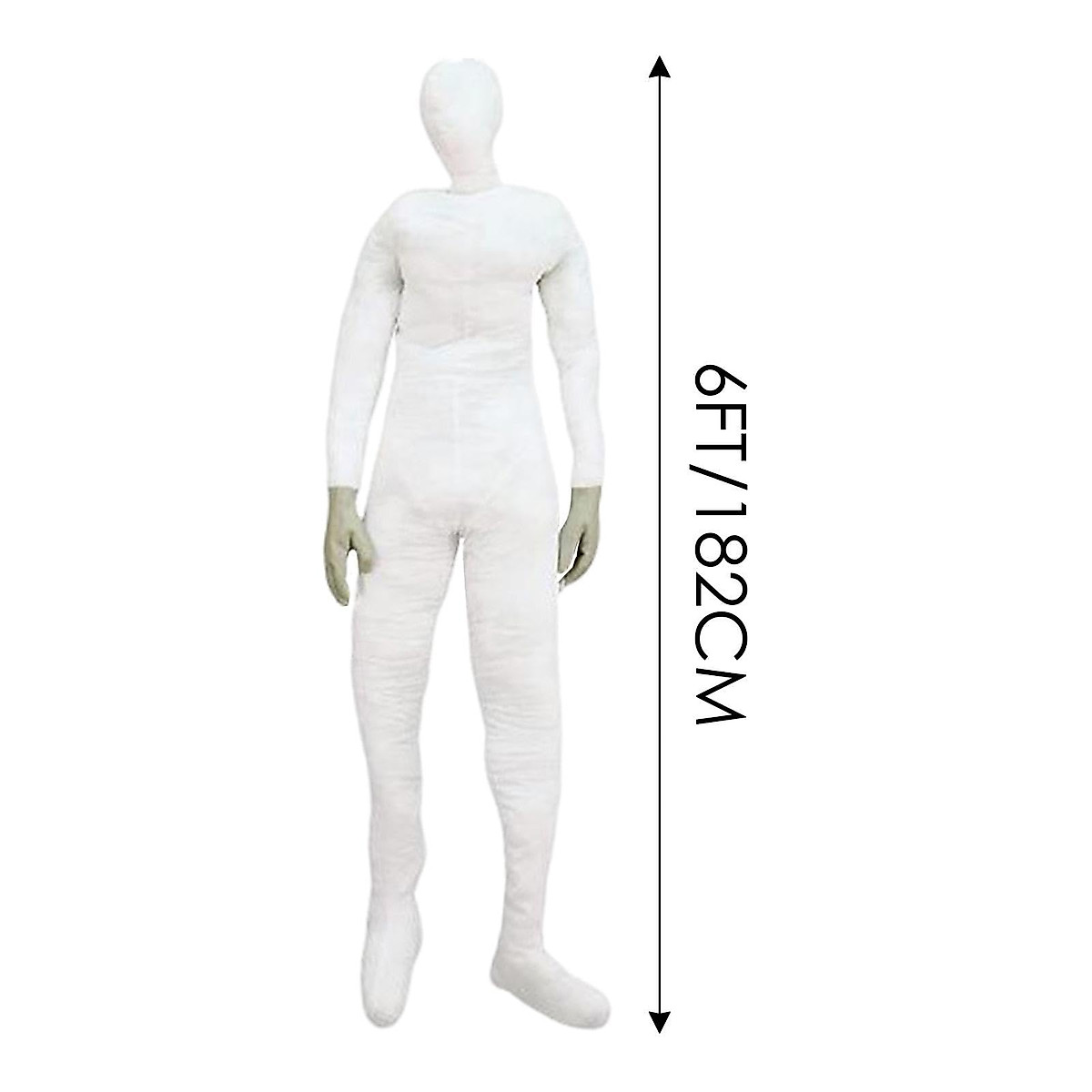 Life Size Dummy Posable Haunted House Props Dummy 6 Ft Full Size with Hands Halloween Dummy Decor Stuffed Bendable Mannequin DIY Haunted House Halloween Prop