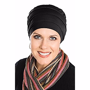 Comfort Cap-Caps for Women with Chemo Cancer Hair Loss Luxury Bamboo - Black