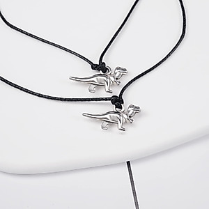 GBTBYS 2 Pcs Dinosaur Lovely Charm Pinky Promise Distance Matching Bracelets for Women Mother Father Son Daughter Best Friend BFF Friendship Girlfriend Boyfriend Christmas Birthday Gift