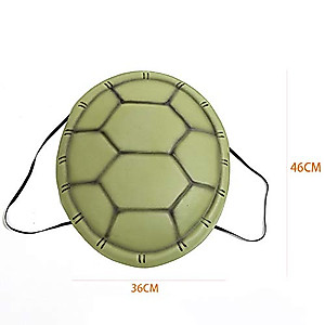 MSUIINT 2 Pack Turtle Shell Costume EVA Novelty Turtle Shell Backpack, Simulation Tortoise Shell Party Carnival Prop, Halloween Cosplay Costume Party Accessory, Halloween Dress Up Costume Accessories