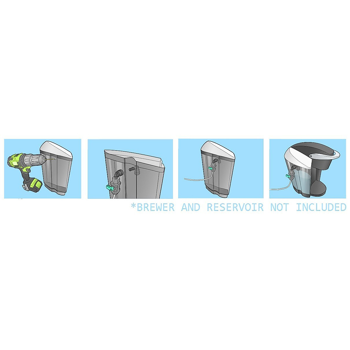 Filtered Water Refill Do-It-Yourself Kit, For Non-Commercial Keurig Coffee Brewers by PureWater Filters