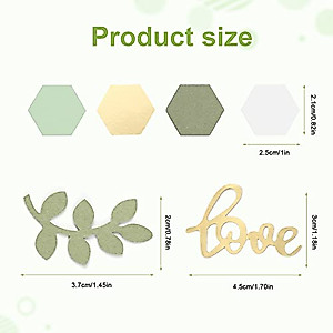 AIEX 500pcs Engagement Party Table Decor, Boho Love Theme Party Confetti Sage Green Table Scatter for Party Birthday Wedding Nursery Tabletop Paper Scraps