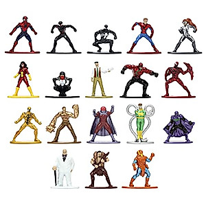 Jada Toys Marvel Spider-Man 18-Pack Series 8 Die-cast Figures, Toys for Kids and Adults