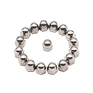 binifiMux 100pcs M4-0.7mm Acorn Cap Nuts, 304 Stainless Steel / A2-70/18-8, Plain Finish, DIN1587