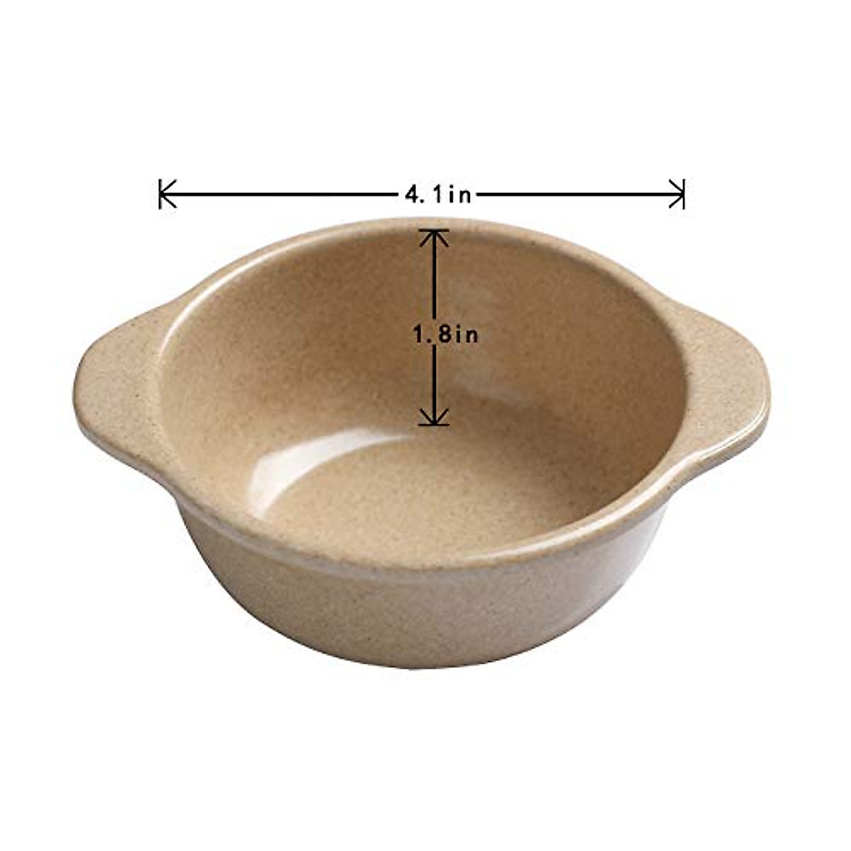 PandaEar Safe Stackable (4 Pack) Authentic Bamboo Baby Toddler Bowls Dinnerware, Non-Toxic Top Rack Dishwasher Safe, Eco-Friendly BPA Free(Neutral)