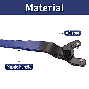 Seamaka Grinder Wrench Universal Adjustable Grinder Spanner ​Wrench,Lock-nut Grinder WrenchSuitable for 4 ",5", 6 ",7" and 9" Angle Grinders O-K-023-B