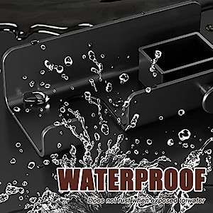 YSTDHL Hair Dryer Holder Wall Mounted, Stainless Steel Self Adhesive Blow Dryer Holder Rack, Space Saving Storage Stand, Compatible with Multiple Sizes of Hair Dryers (Black)