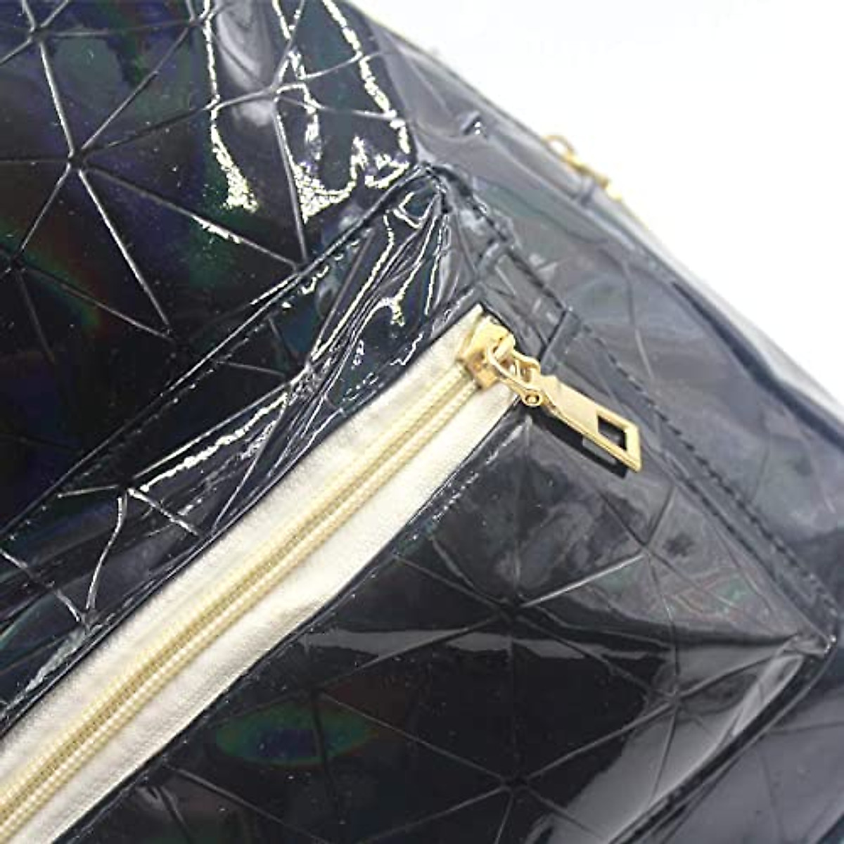 Pamayaneen Girls Hologram Rainbow Backpack Rucksack Glitter Laser Shoulder Bag Casual Daypack