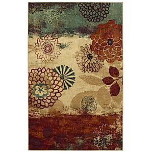 Mohawk Home Strata Pandora Multi Floral Abstract (7' 6" X 10') Area Rug