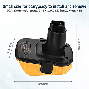 Dutyone 2Pack 20V Battery Adapter DCA1820 Replacement for Dewalt 18V Tools Convert 20V Lithium On Battery DCB204 DCB205 for 18V NiCad and NiMh Battery Tools