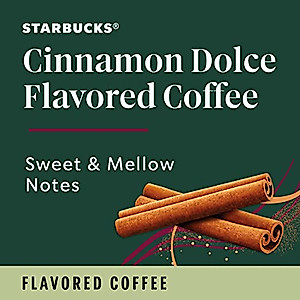 Starbucks Ground Coffee—Cinnamon Dolce Flavored Coffee—No Artificial Flavors—100% Arabica—6 bags (11 oz each)