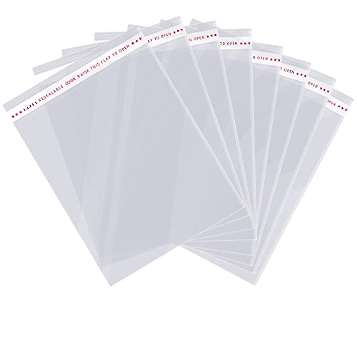 UltraOutlet 50 Packs Large Cellophane Bags 18" x 24" Clear Cellophane Gift Basket Wraps 2.3 Mil Thick Clear Cello Bags for Fruit Basket, Gift Wrap, Treats, Arts and Crafts, 50ct Ribbon Bows