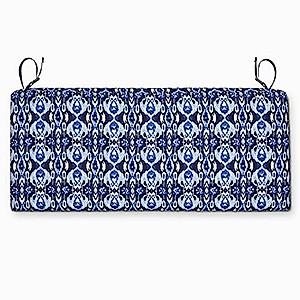 Vera Bradley by Classic Accessories Water-Resistant Patio Bench Cushion, 54 x 18 x 3 Inch, Ikat Island, Patio Furniture Cushions