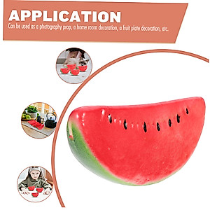 ORFOFE 24 Pcs Simulated Watermelon Photo Prop Fake Watermelon Slices Watermelon Toy Fake Watermelon Prop Faux Vegetables Children Toys Artificial Food Foam Red Fruit Slices