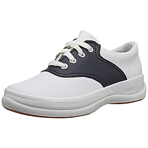 Keds girls School Days Ii Sneaker, White/Navy, 2 Big Kid US
