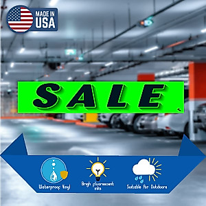 VERSA-TAGS 7.5" Black/Green Vinyl Number Decals 11 Dozen Set Windshield Pricing & 1 Pack of Each of Extra Clean, Financing Available, Sale 14.5" x 2.75" Sticker Windshield Decal Auto Dealership