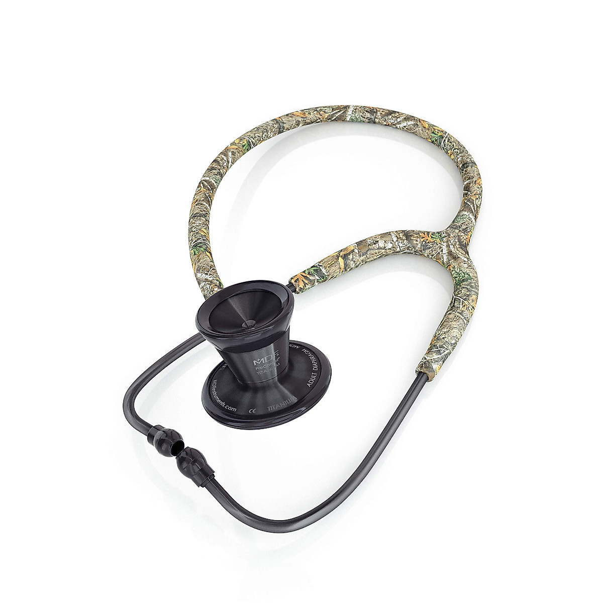 MDF Instruments Realtree Edge ProCardial Cardiology Stethoscope + MDF Pediatric and Neonatal Attachments with Clip
