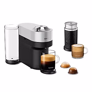 Nespresso Vertuo Pop+ Deluxe by De'Longhi with Aeroccino, Silver