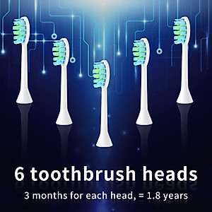 HONGGOLD Sonic Toothbrush for Adults and Kids， Electric Toothbrushes 5 Modes Smart Timer Tooth Brush Electric Set 6 Brush Heads, Waterproof IPX7, Sonic Electric Toothbrush, Pink