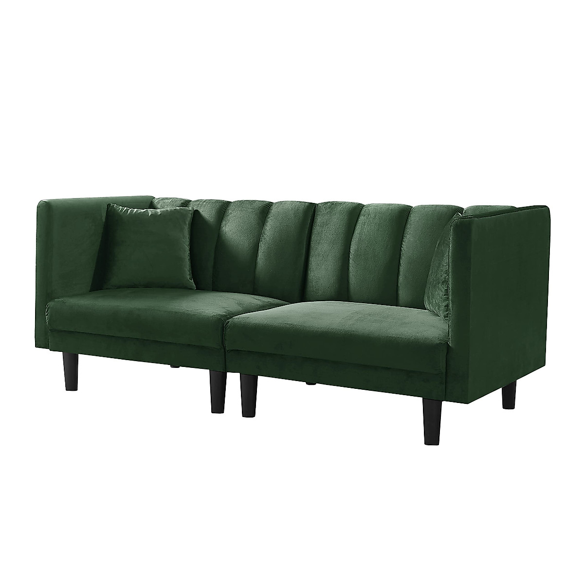 MWrouqfur 69" W Loveseat Sofa, Mid Century Modern Decor Love Seat Couches for Living Room, Button Tufted Upholstered Love Seats Furniture, Solid and Easy to Install Small Couch for Bedroom