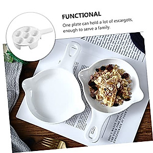 Cabilock 1pc Baked Snails Mini Saucepan French Bread Baking Pan Stainless Steel Tray Ceramic Bakeware Set Maker Ceramic Bread Loaf Pan Kitchen Supply Serving Plate Kitchen Gadget White Brie