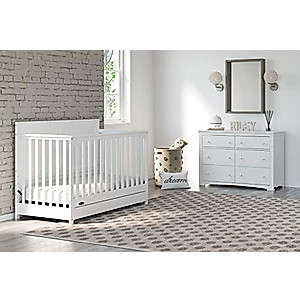 Graco Hadley 6 Drawer Double Dresser, 47.24x17.7x31.9 Inch (Pack of 1), White