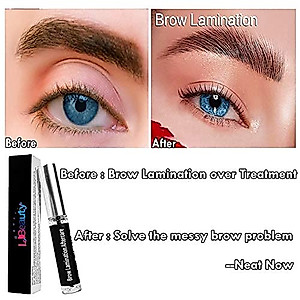 Brow Lamination Aftercare, Eyebrow and Eyelash Lift Conditioner, Lash Perm Nutrition, Keratin Filler Saves Burning Lashes & Brows, Fixing Gel for Lifting/Tint/Wax Treatment| 100-Day Supply