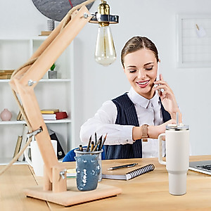 COKTIK50 oz Tumbler With Handle and Straw Lid, Vacuum Insulated Travel Coffee Mug Stainless Steel Insulated Cup for Beverages, Leak-proof, Cupholder Friendly(Beige)