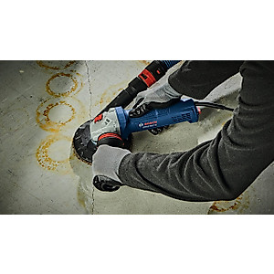 BOSCH GWS10-450P 4-1/2 In. Ergonomic Angle Grinder with Paddle Switch, Grey,black,blue