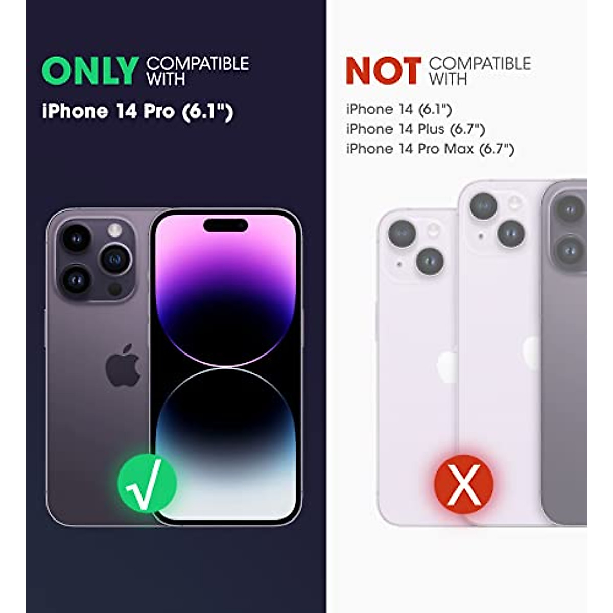 SUPCASE Unicorn Beetle Pro Case for iPhone 14 Pro 6.1", with Built-in Screen Protector & Kickstand & Belt-Clip Heavy Duty Rugged Case (Black)