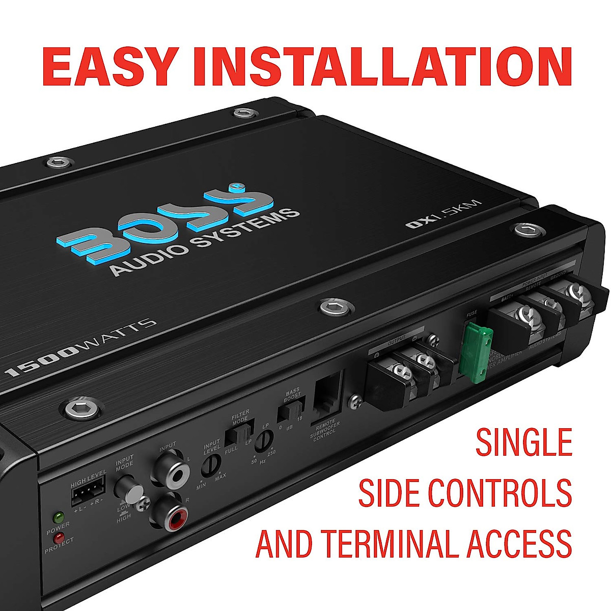 BOSS Audio Systems OX2.600 2 Channel Car Amplifier – 600 Watts, Full Range, Class A/B, 2-8 Ohm Stable, MOSFET Power Supply, Bridgeable