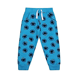 Sesame Street Elmo and Cookie Monster Boys Long Sleeve Shirt and Pants Set for Infant and Toddler