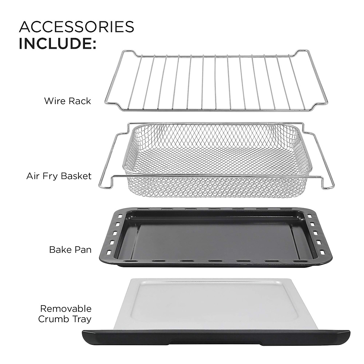 Elite Gourmet EAF9100 Maxi-Matic Electric Fryer Oven, Oil-Less Convection Oven Extra large 25L Capacity, Grill, Bake, Roast, Air Fryer, 1640-Watts, Black, 16.88